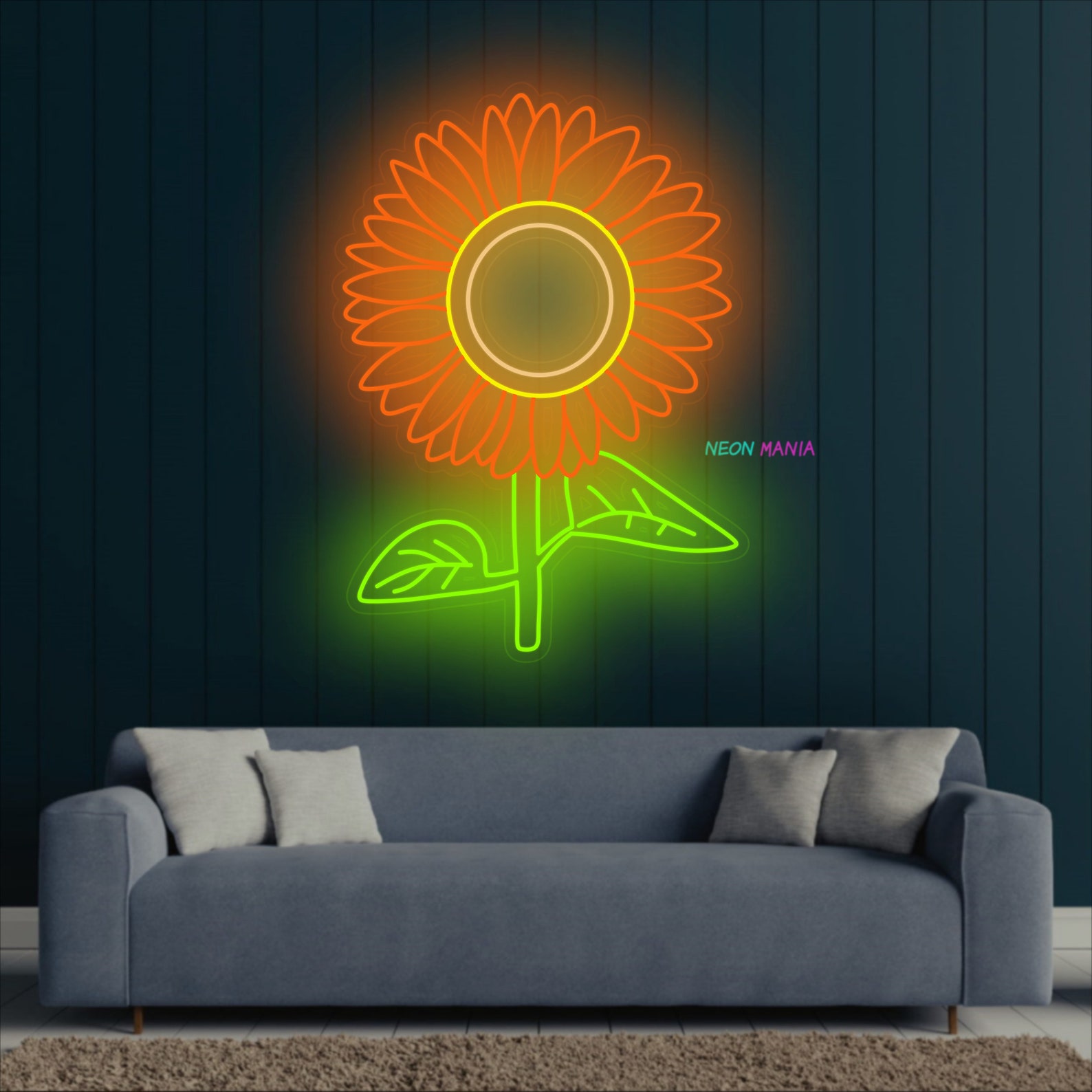 Sunflower Neon Sign Plant Neon Light Flower Led Light - Etsy