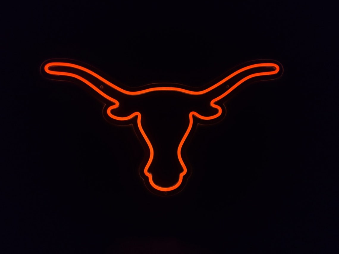 Longhorn Bull Neon Sign Bull Head Led Neon Longhorn Head - Etsy