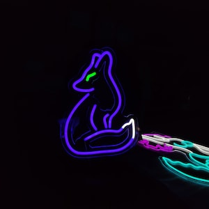 Fox Neon Sign, Fox Light up Sign, Animal Led Light, Animal Sign for Pet ...