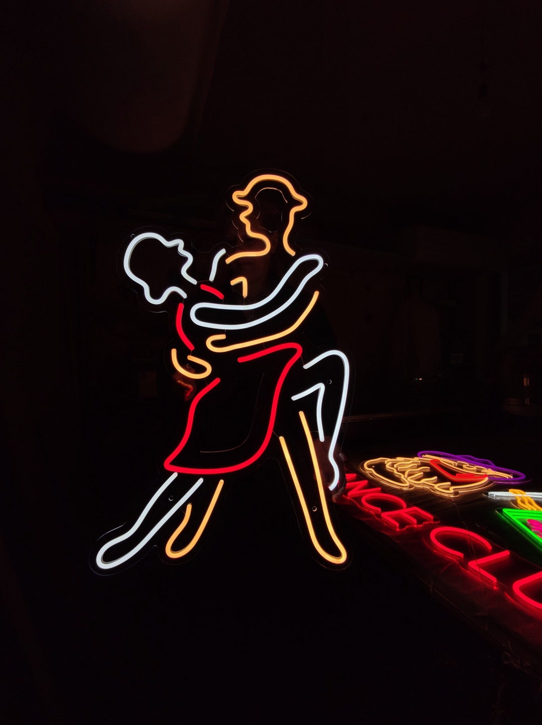 Dancers Neon Sign, Ballroom Dancing Neon Light, Dance Studio Led Light ...