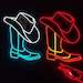 Cowboy Boot Neon Sign Cowboy Hat Light Sign Cowboy Shoe Led - Etsy