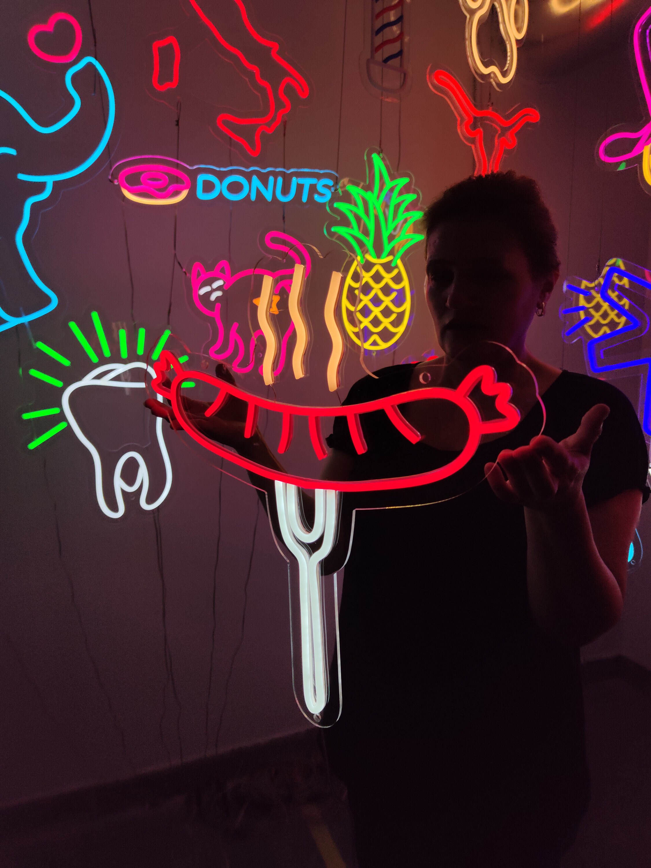 Grilled Sausage Neon Sign, Sausage on a Fork Neon Light, Meat Led Light ...