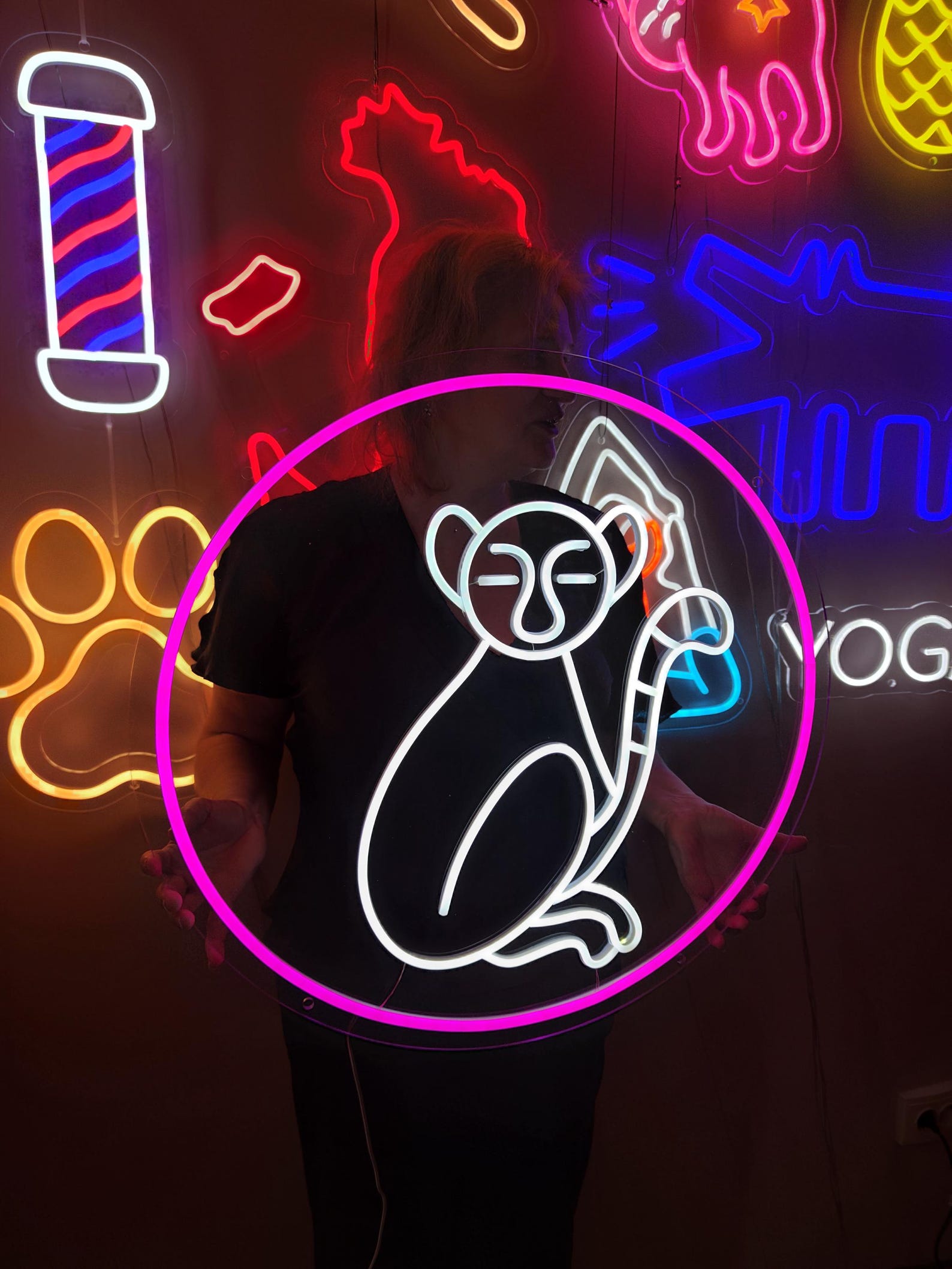 Lemur Led Neon Sign. Animal Neon Light. Custom Lemur Wall Decor - Etsy