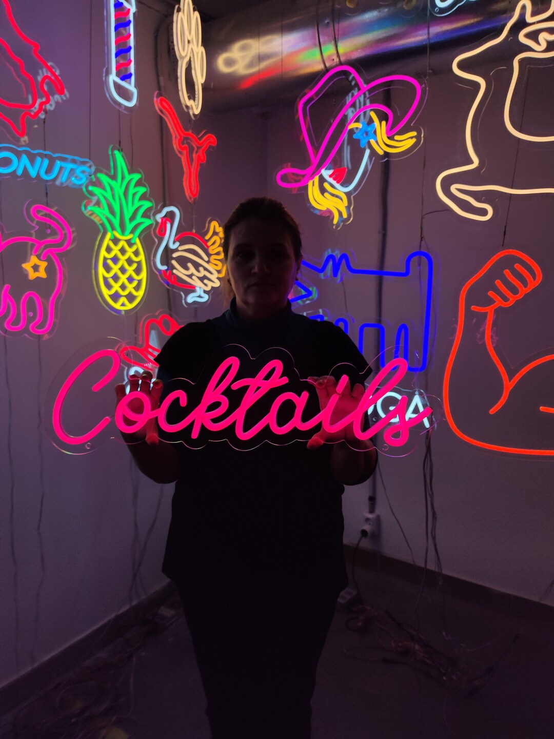 Cocktails Neon Sign, Cocktail Bar Led Neon, Bar Decor Led Lights ...