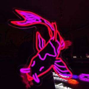 Koi Fish Neon Sign, Japanese Fish Led Neon, Koi Carp Sign, Light Sign ...