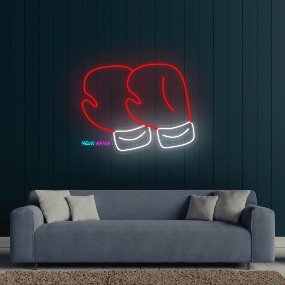 Boxing Gloves Neon Sign, Mitt Led Sign, Boxhandschuhe Led Light, Custom ...
