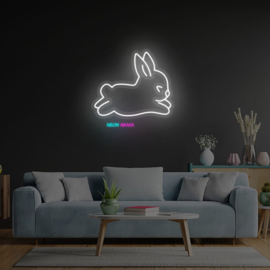 Bunny Neon Sign, Rabbit Neon Light, Easter Bunny Led Light, Custom ...