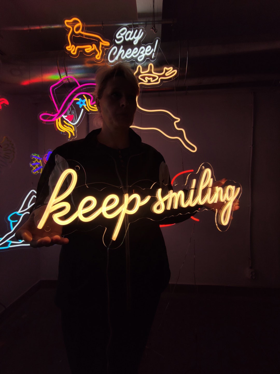 Keep Smiling Neon Sign, Medicine Led Light, Dentist Neon Light Wall ...