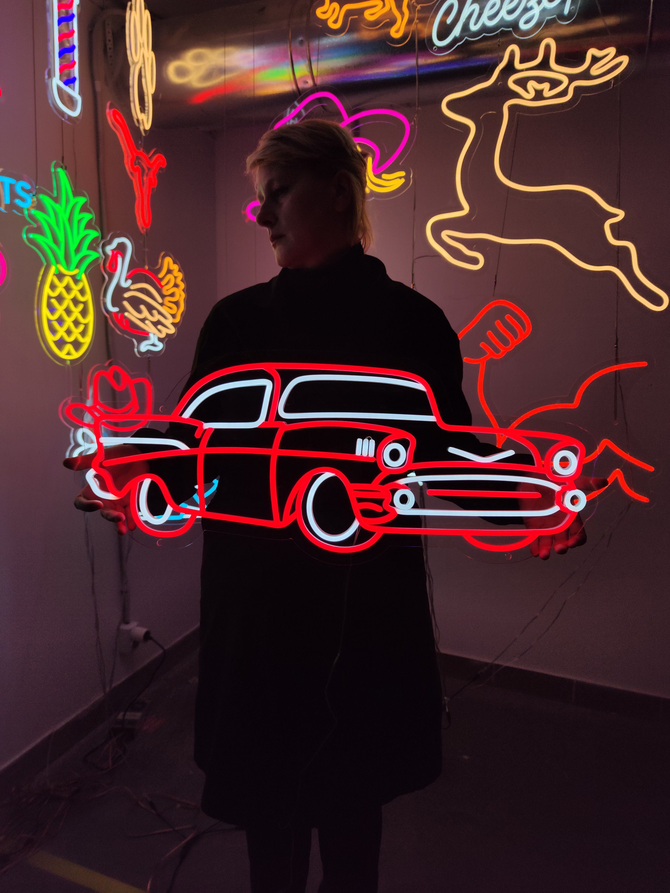 Car Neon Sign, Custom Vintage Car Led Light up for Bedroom Bar Garage ...