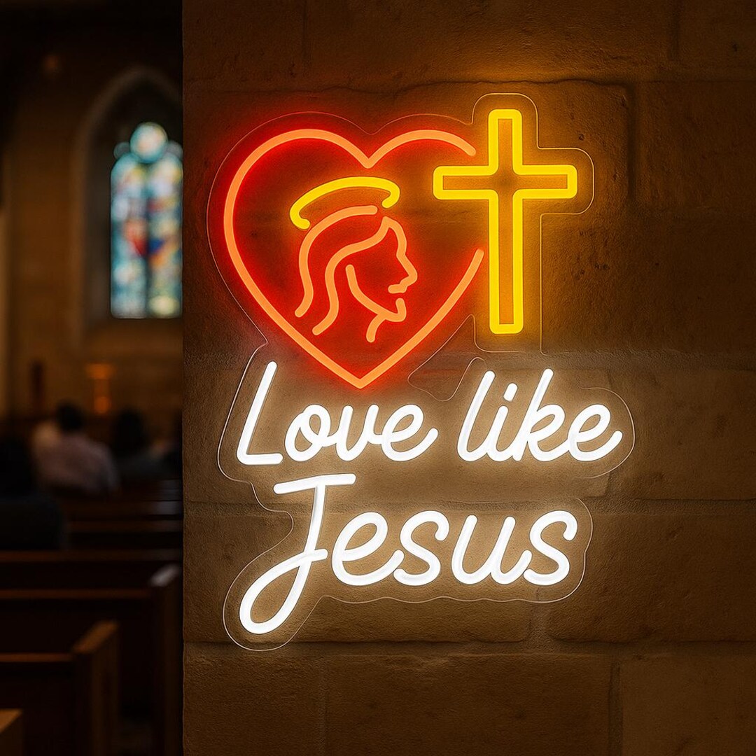 Love Like Jesus Neon Sign. Temple LED Decor. Church Neon Sign. - Etsy