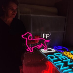 Dachshund Neon Sign, Dog LED Neon, Badger Dog Lights, Animals Led Sign ...