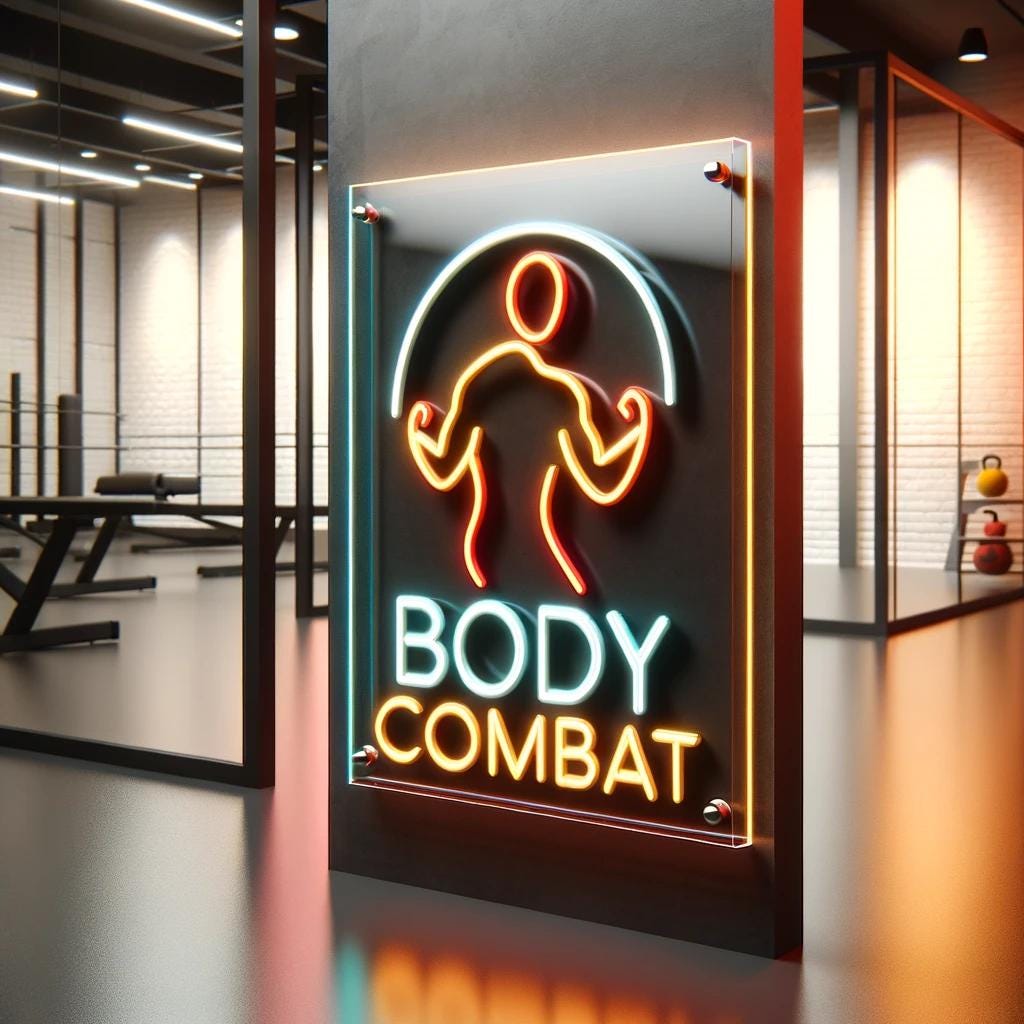 Custom Fitness Neon Sign. Yoga, Aerobics, Zumba, Body Combat ...