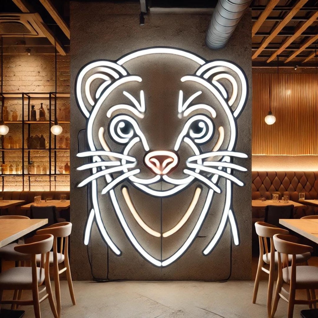 Ferret Neon Sign - Custom Pet Sign. Custom Animal LED Light - Etsy
