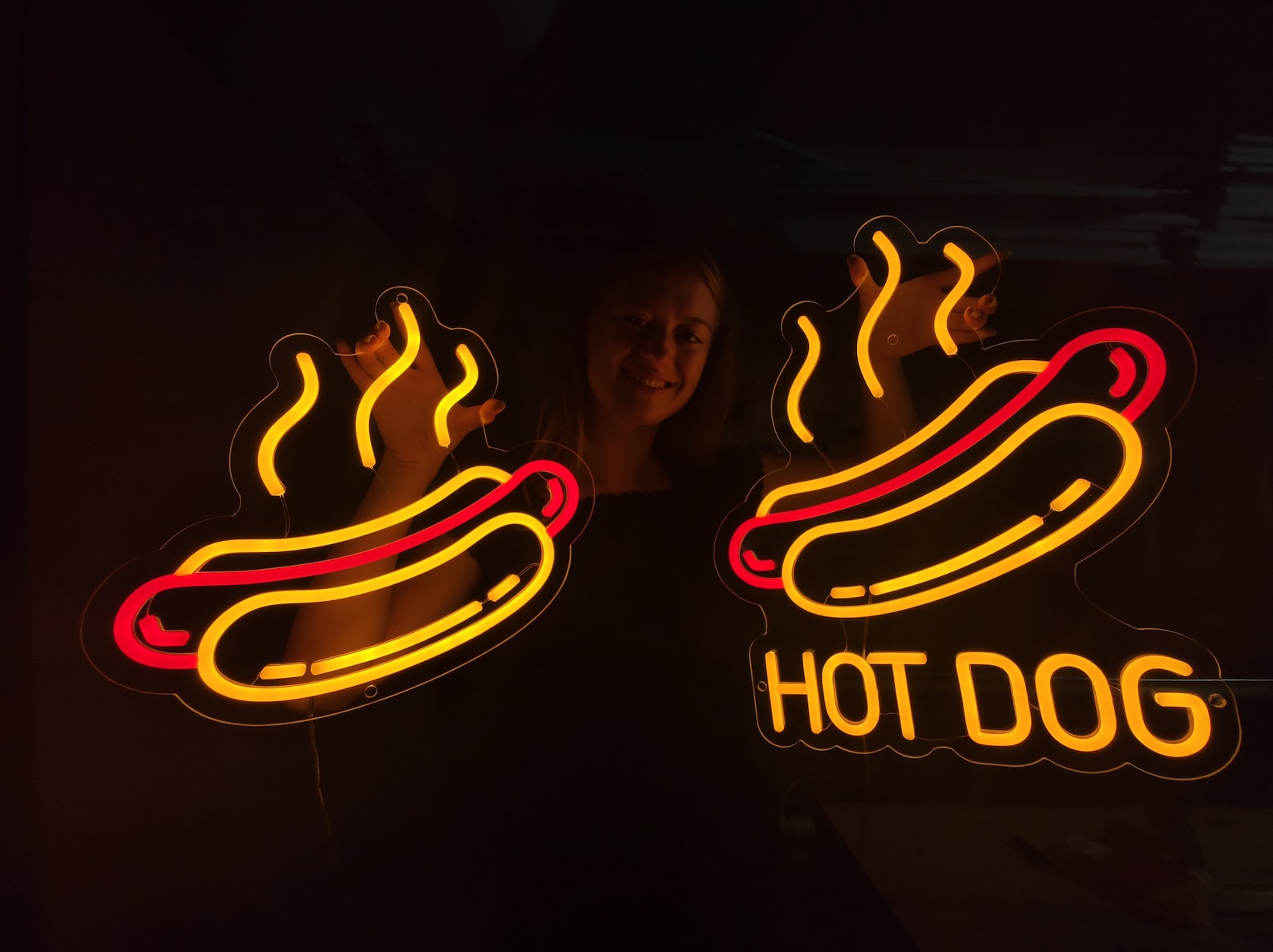 Hot Dog Neon Sign Fast Food Led Neon Street Food Led Lights - Etsy