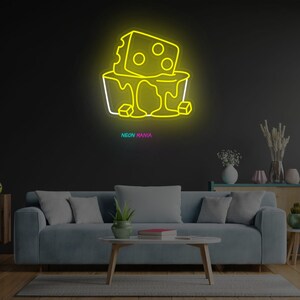 Cheese Fondue Neon Sign. Raclette Led Light Sign. Cheese Neon Light ...