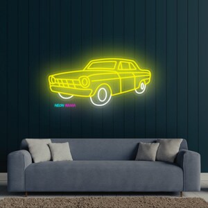 Car Neon Sign, Custom Vintage Car Led Light up for Bedroom Bar Garage ...