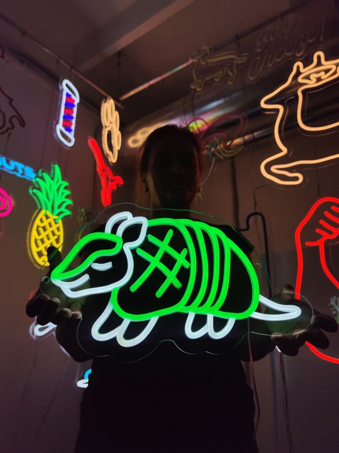 Armadillo Neon Sign: Light up Your Home With Cute Animal - Etsy