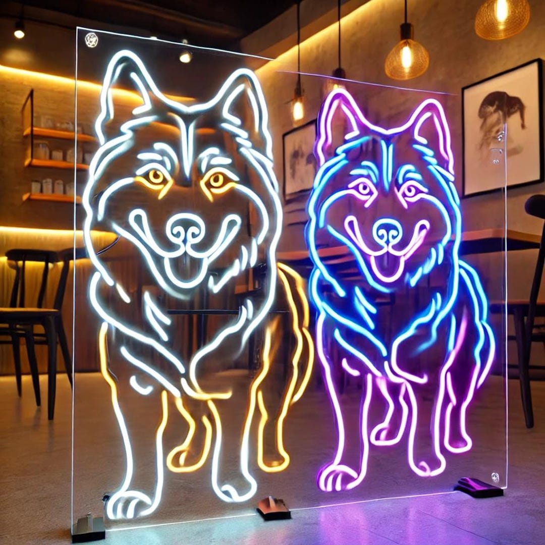 Dog Led Neon Sign. English Bulldog, Shar Pei, Labrador Retriever ...