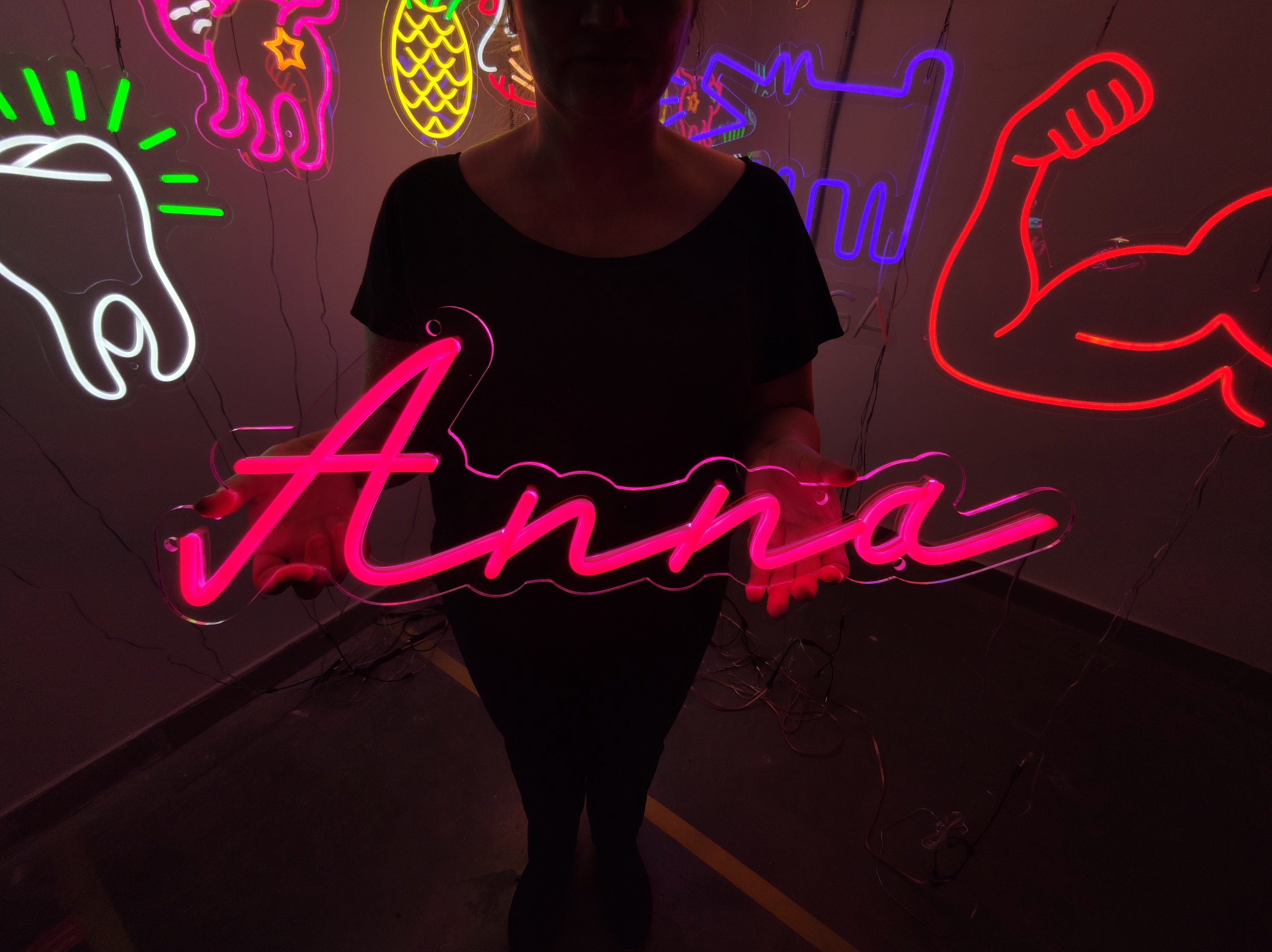Anna Name Neon Sign, Anna Led Neon Sign, Custom Name Neon Sign, Kids ...