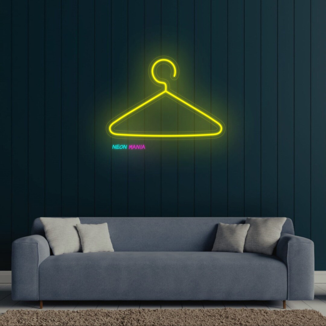 Clothes Hanger Neon Sign Hanger Led Sign Dress Hanger Neon - Etsy