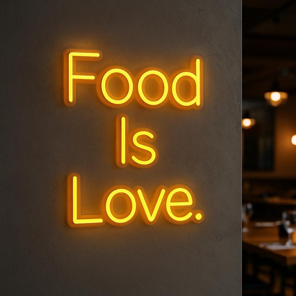 Philosophy Neon Sign. Quotes About Food Led Sign. Gift Idea for Chef ...