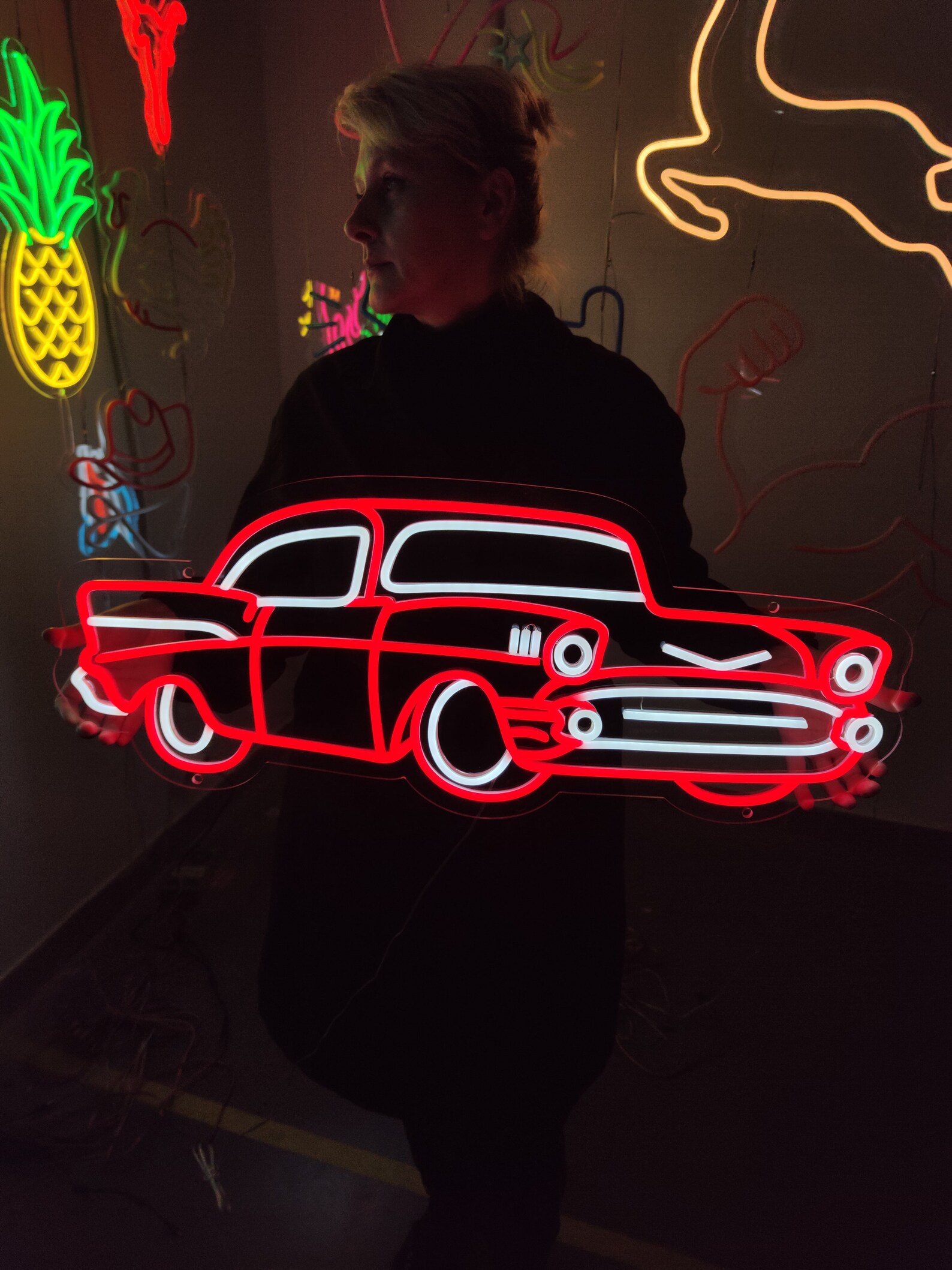 Car Neon Sign, Custom Vintage Car Led Light up for Bedroom Bar Garage ...