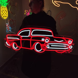 Car Neon Sign, Custom Vintage Car Led Light up for Bedroom Bar Garage ...