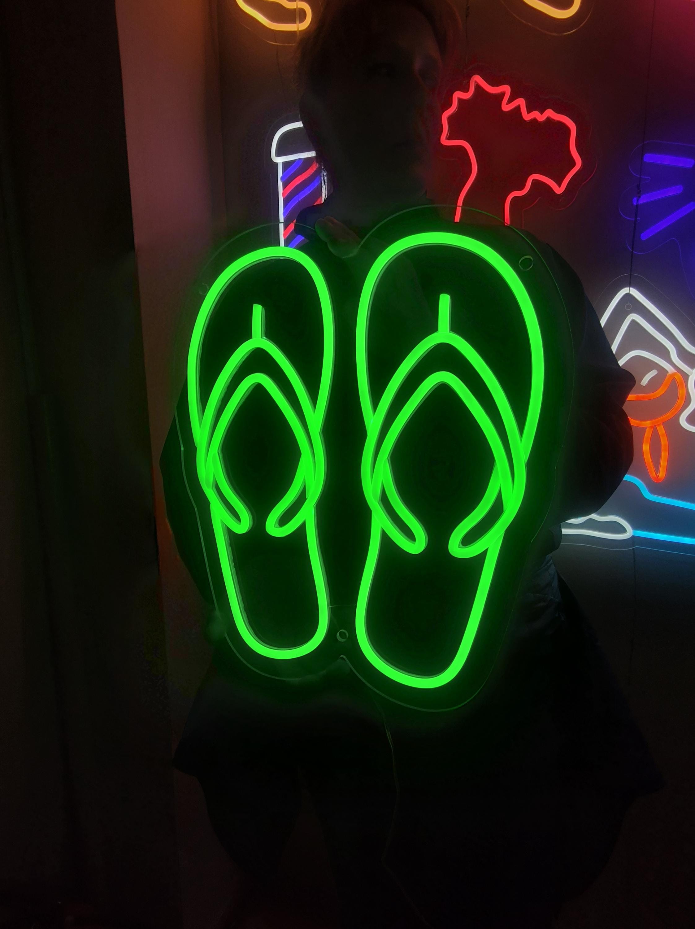 Flip-flop Neon Sign: Light up Your Shoe Store. Summer Shoe Led Light - Etsy