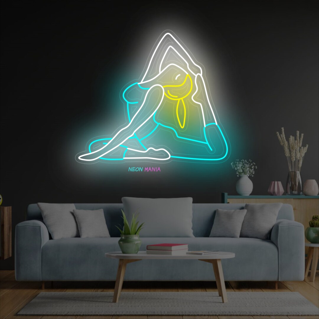 Yoga Girl Neon Sign, Gymnast Led Light, Yoga Poses Led Neon, Custom ...