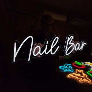 Nail Bar Neon Sign, Nail Salon Led Neon, Beauty Salon Led Lights, Nail ...