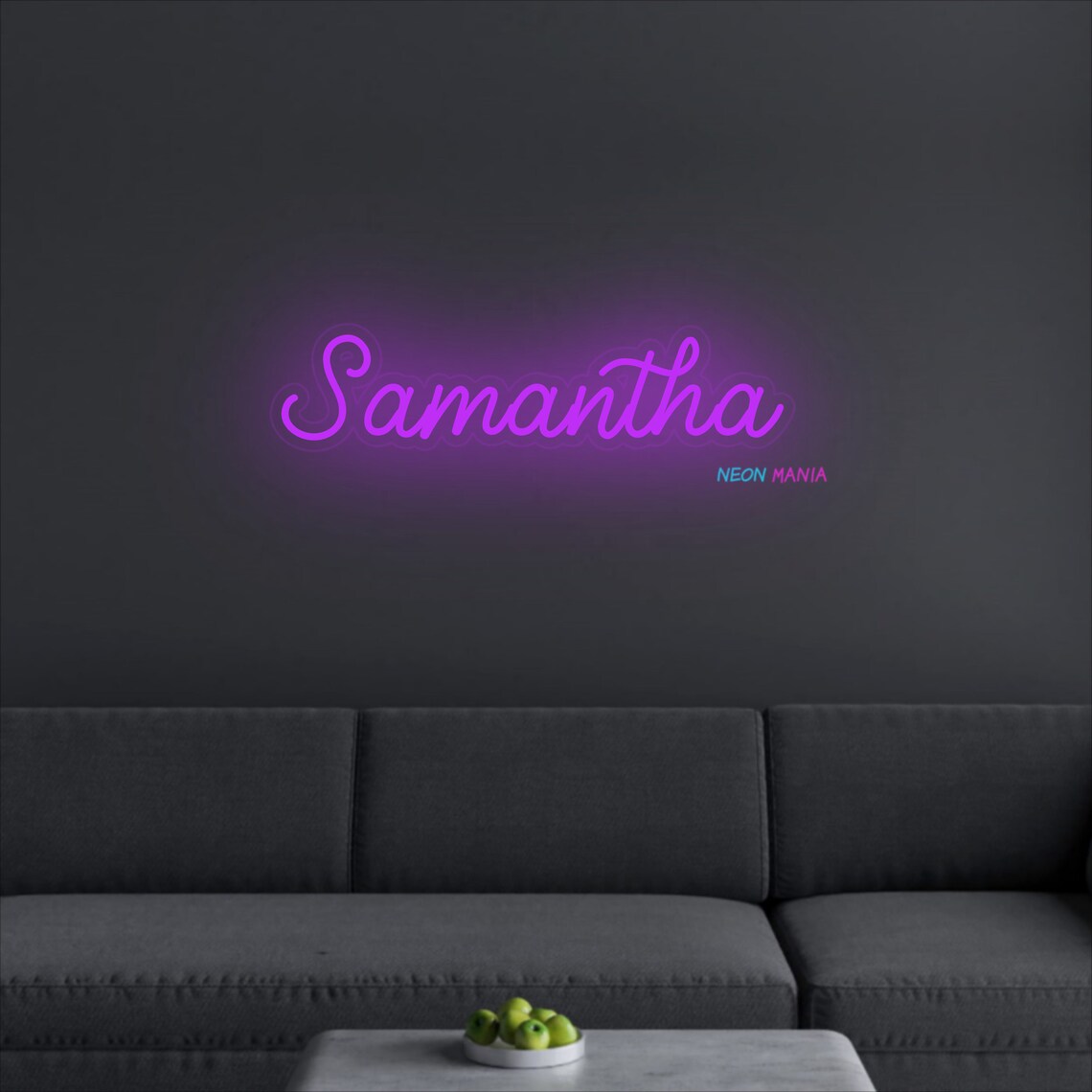 Samantha Name Neon Sign Samantha Led Neon Sign Custom Name | Etsy