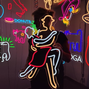 Dancers Neon Sign, Ballroom Dancing Neon Light, Dance Studio Led Light ...