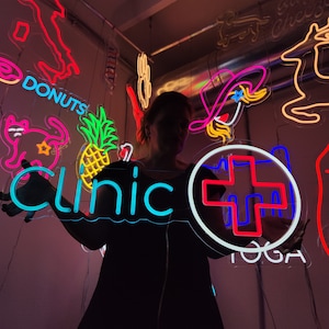 Clinic Neon Sign, Medical Cross Neon Led, Medicine Led Neon, Sign for ...