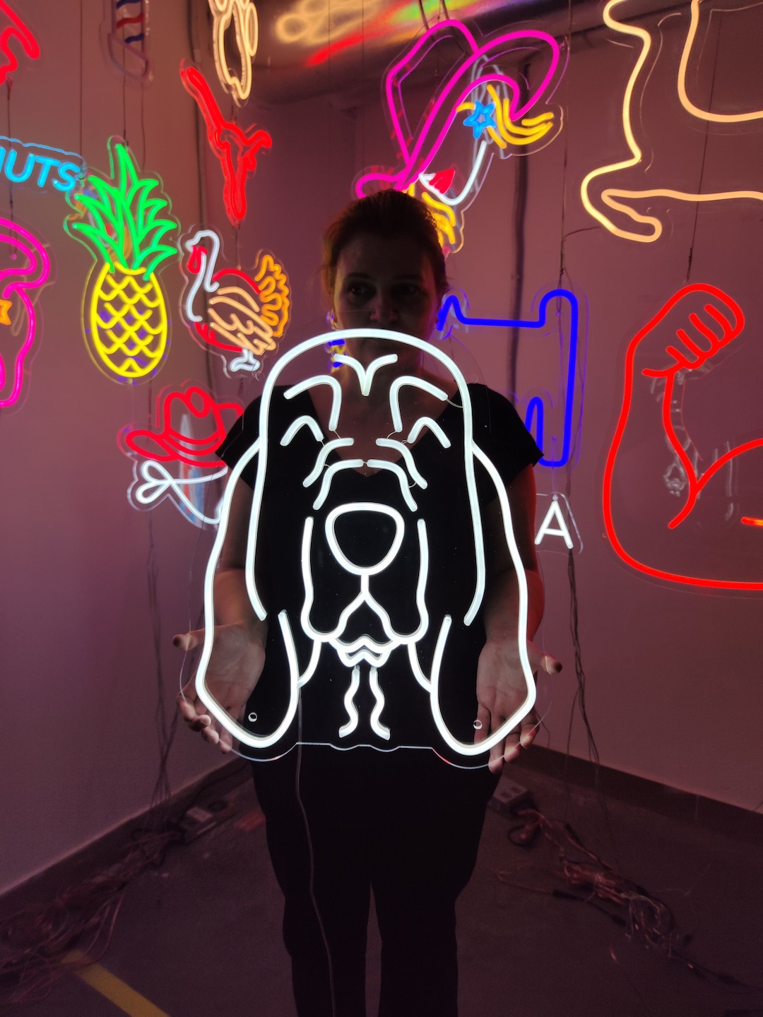 Bloodhound Dog Neon Sign, Dog Led Sign, Pet Shop Decor Led Light ...