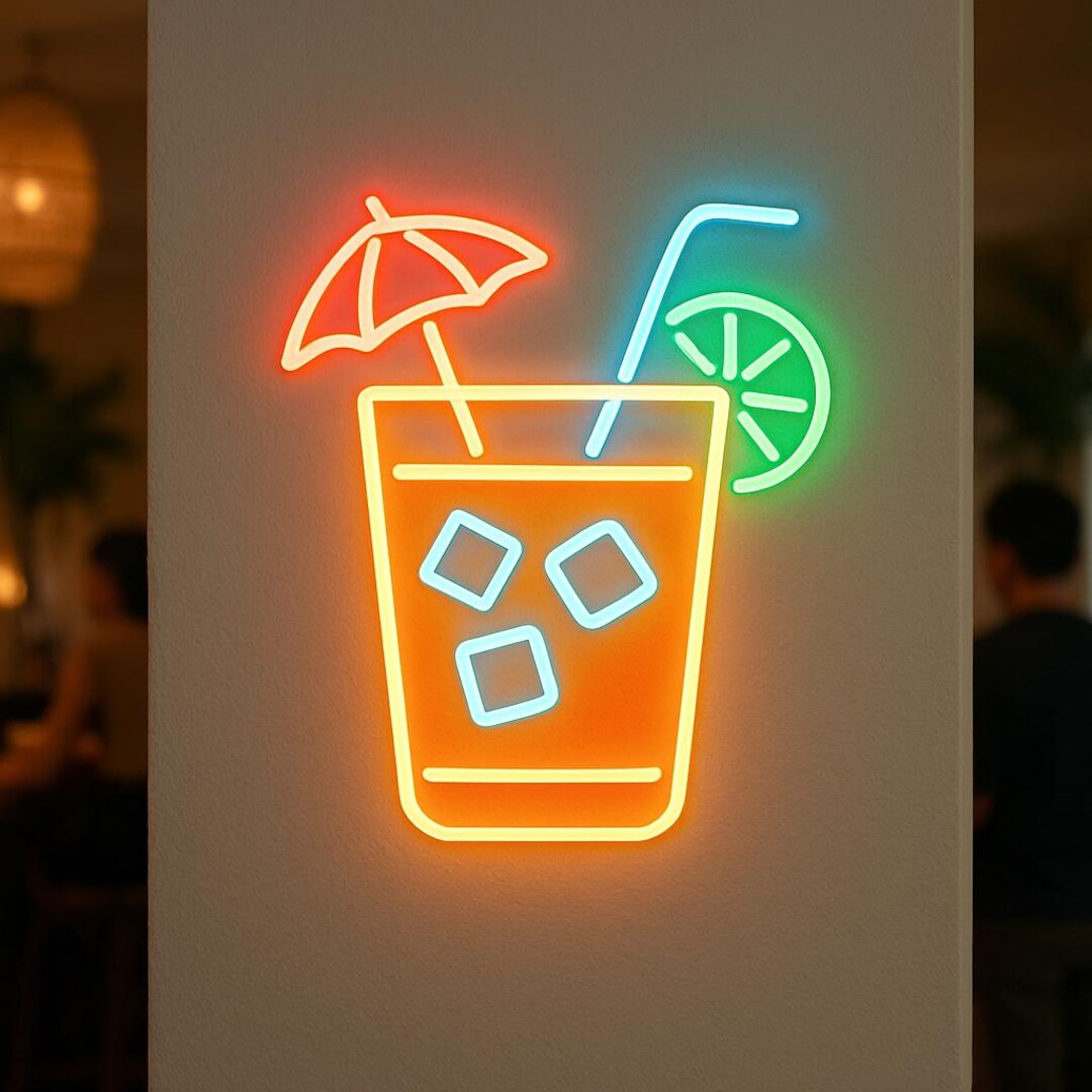 Cocktail Neon Sign. Nightclubs Light. Bar Led Sign. Bartender Gift Idea ...