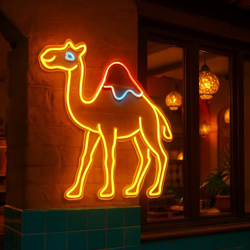 Custom Animal Neon Sign. Llama, Alpaca, Camel, Vicuña, Guanaco, Donkey ...