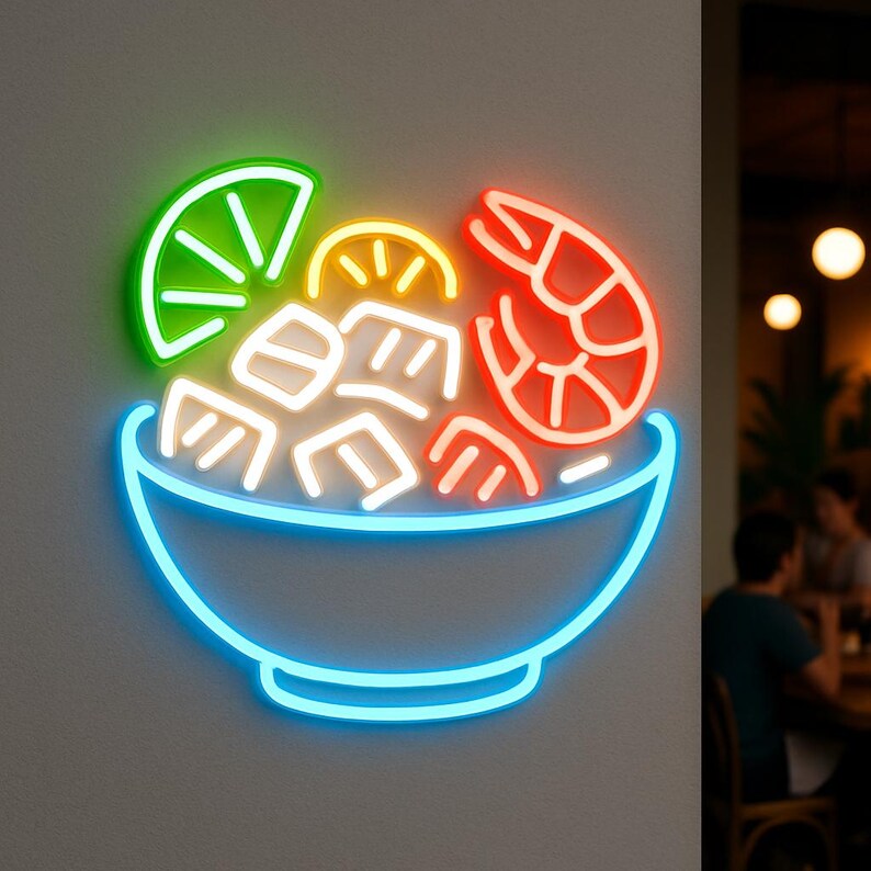 Seafood Restaurants Neon Sign. Cooking Light. Food Led Sign. Gift Idea ...