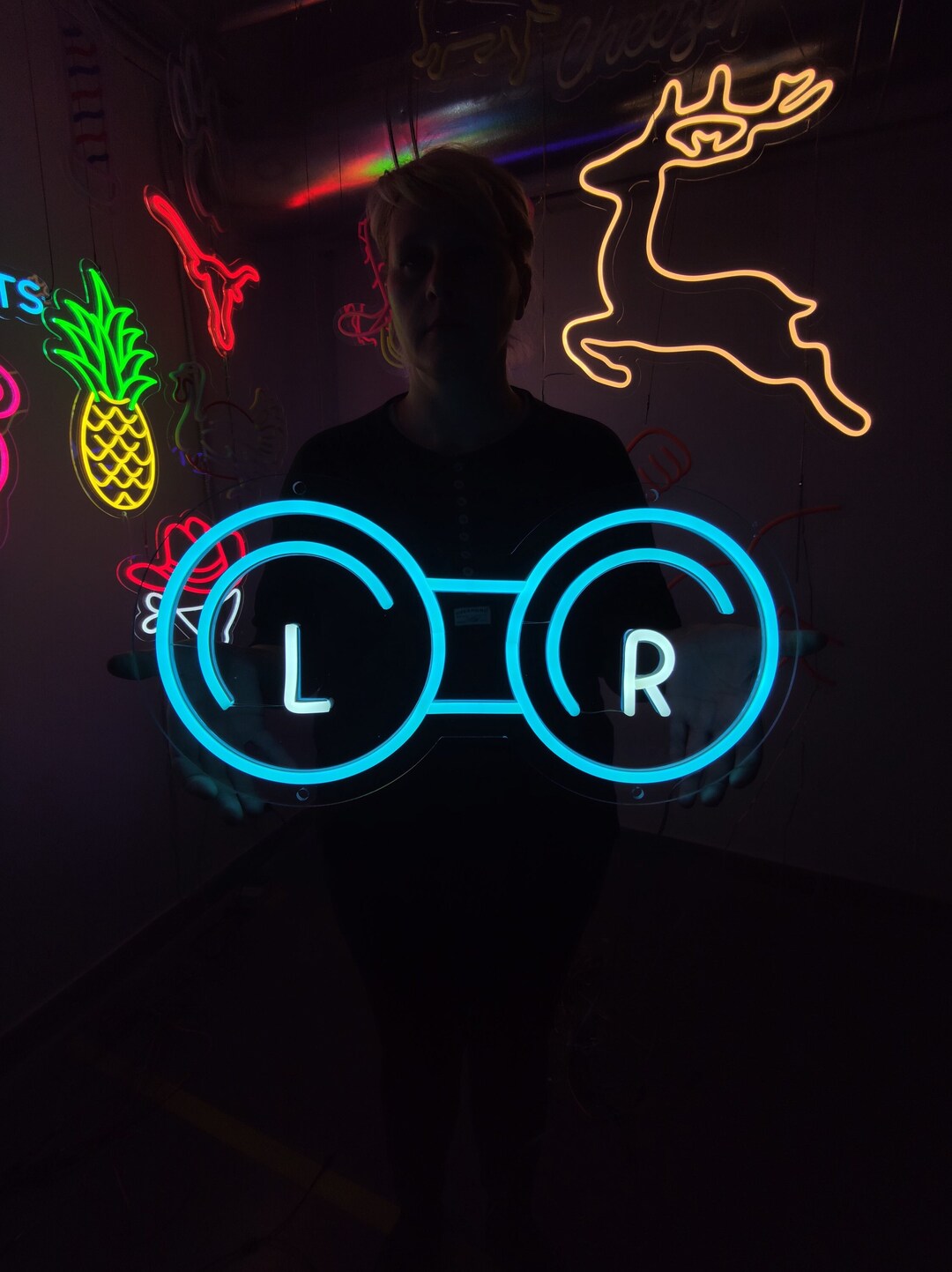 Eyeglasses for Vision Testing Neon Sign, Vision Led Neon, Eyeglasses ...
