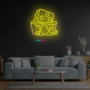 Cheese Fondue Neon Sign. Raclette Led Light Sign. Cheese Neon Light ...