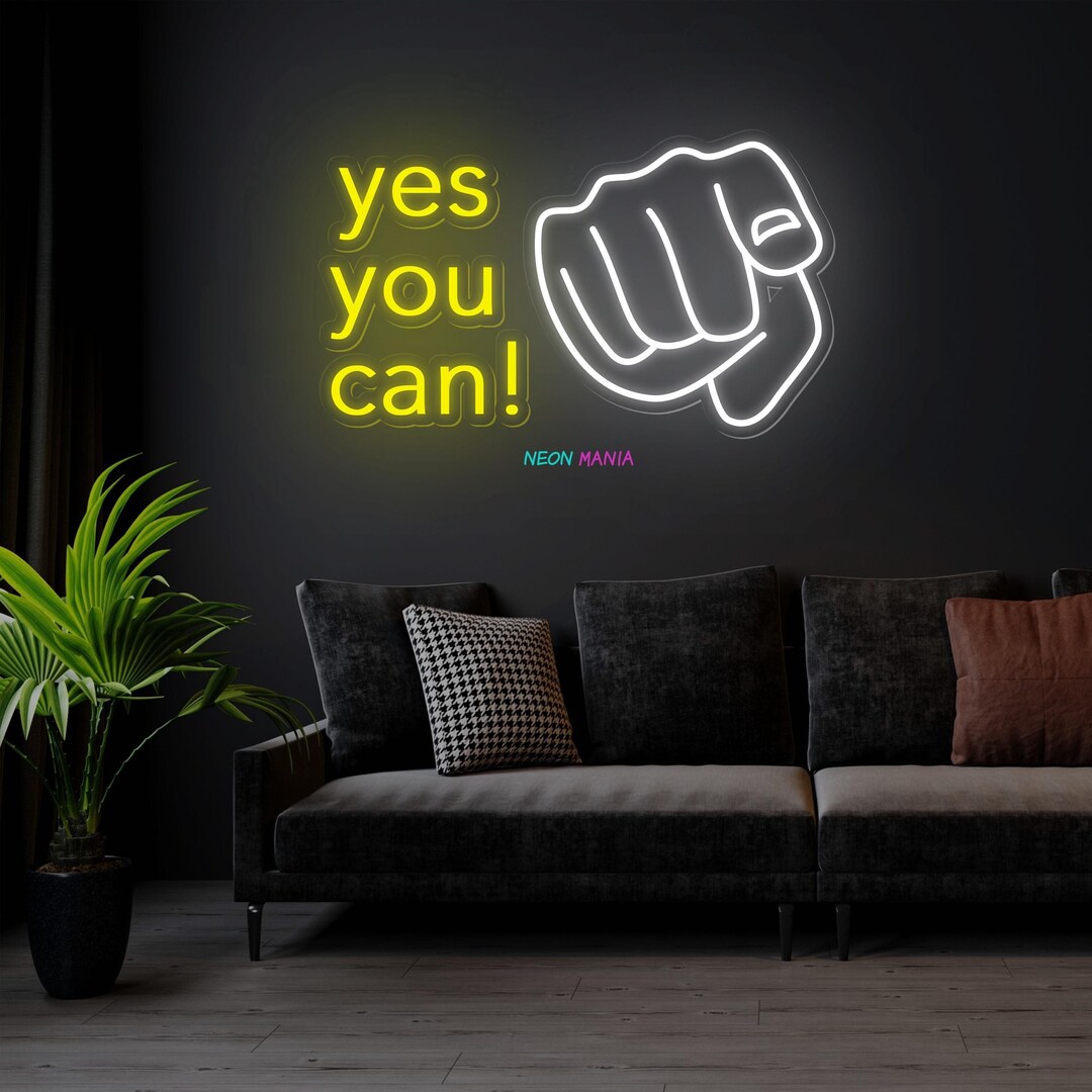 You Can Neon Sign. Sport Club Light Sign. Fitness Led Decor. Custom Gym ...