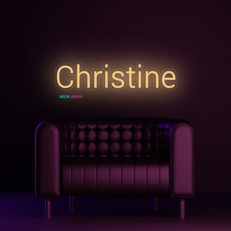 Christine Name Neon Sign Christine Led Neon Sign Custom Name - Etsy