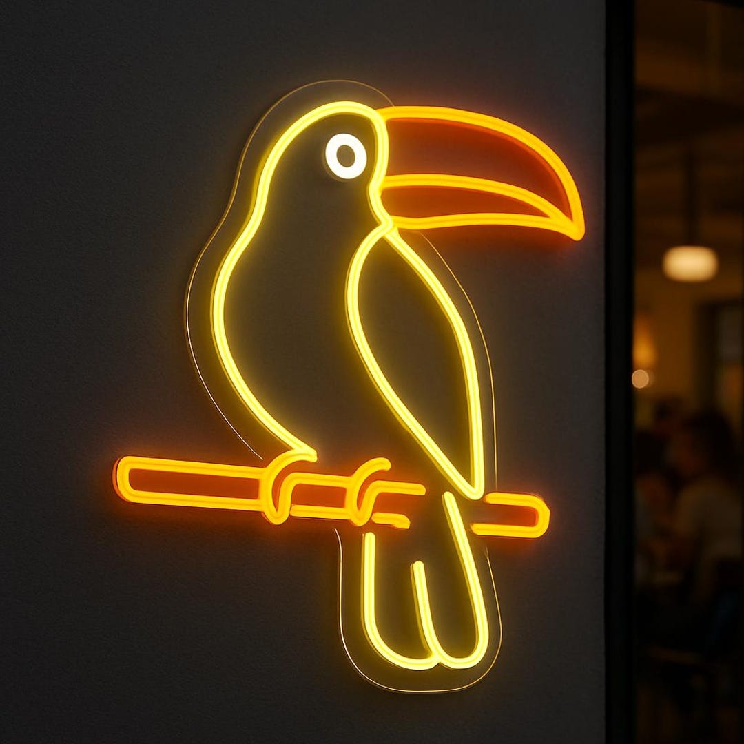 Toucan Neon Sign, Exotic Tropical Bird Neon Light, Brazilian Bird Led ...