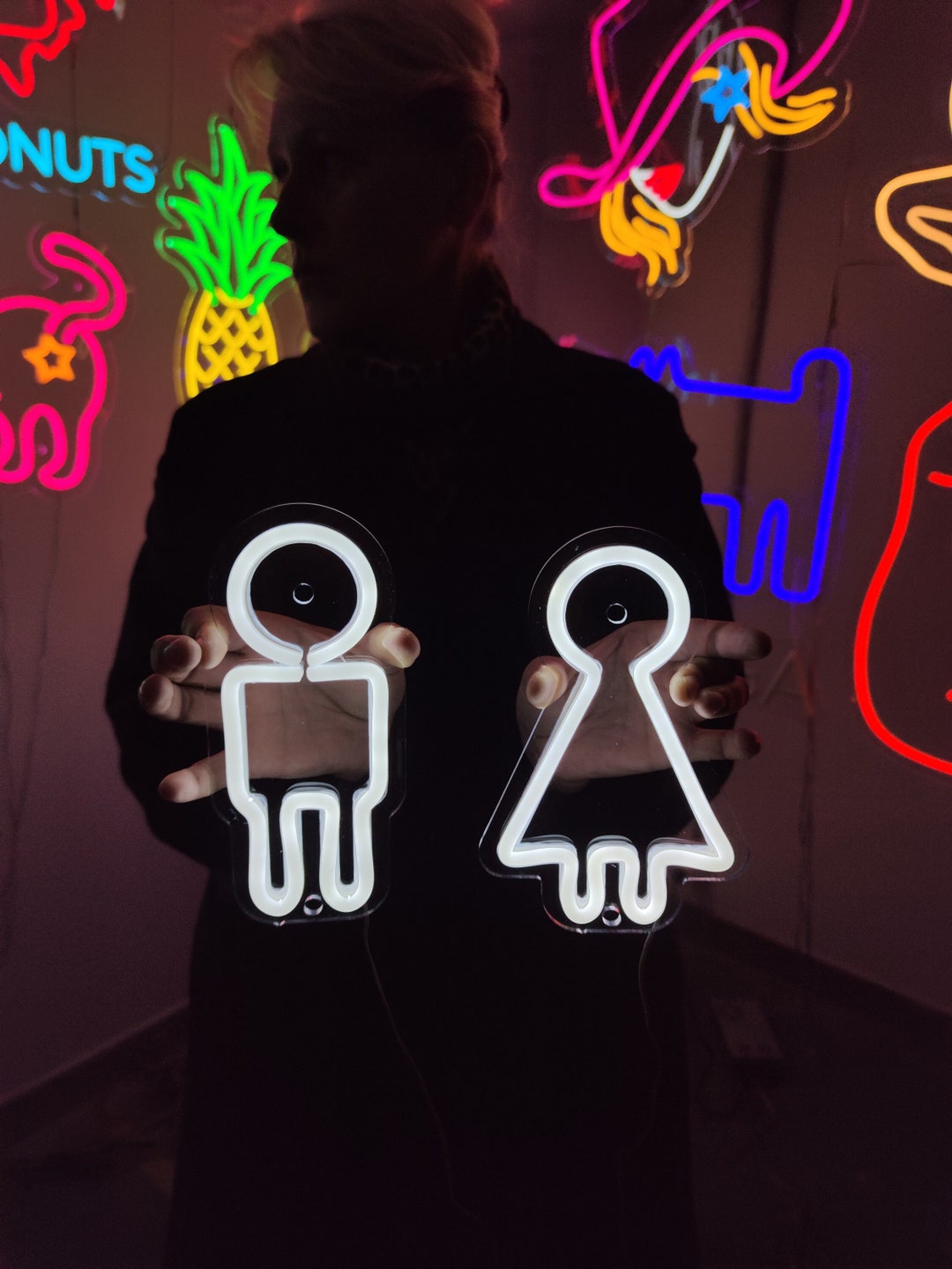 Toilet Neon Sign, WC Signs Led Neon, Custom Toilet Symbol Led Light for ...