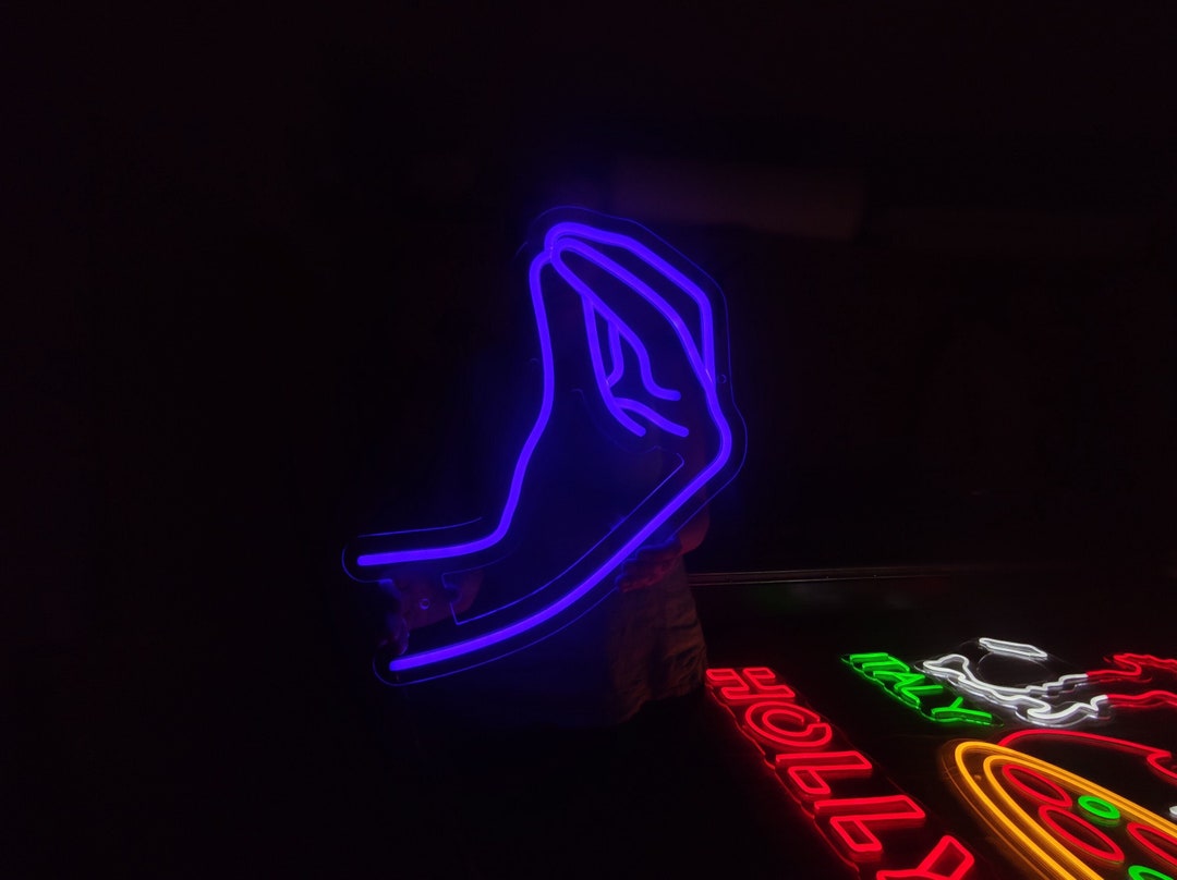 Italian Hand Gesture Neon Sign, Hand Led Neon, Hand Gesture Led Light ...