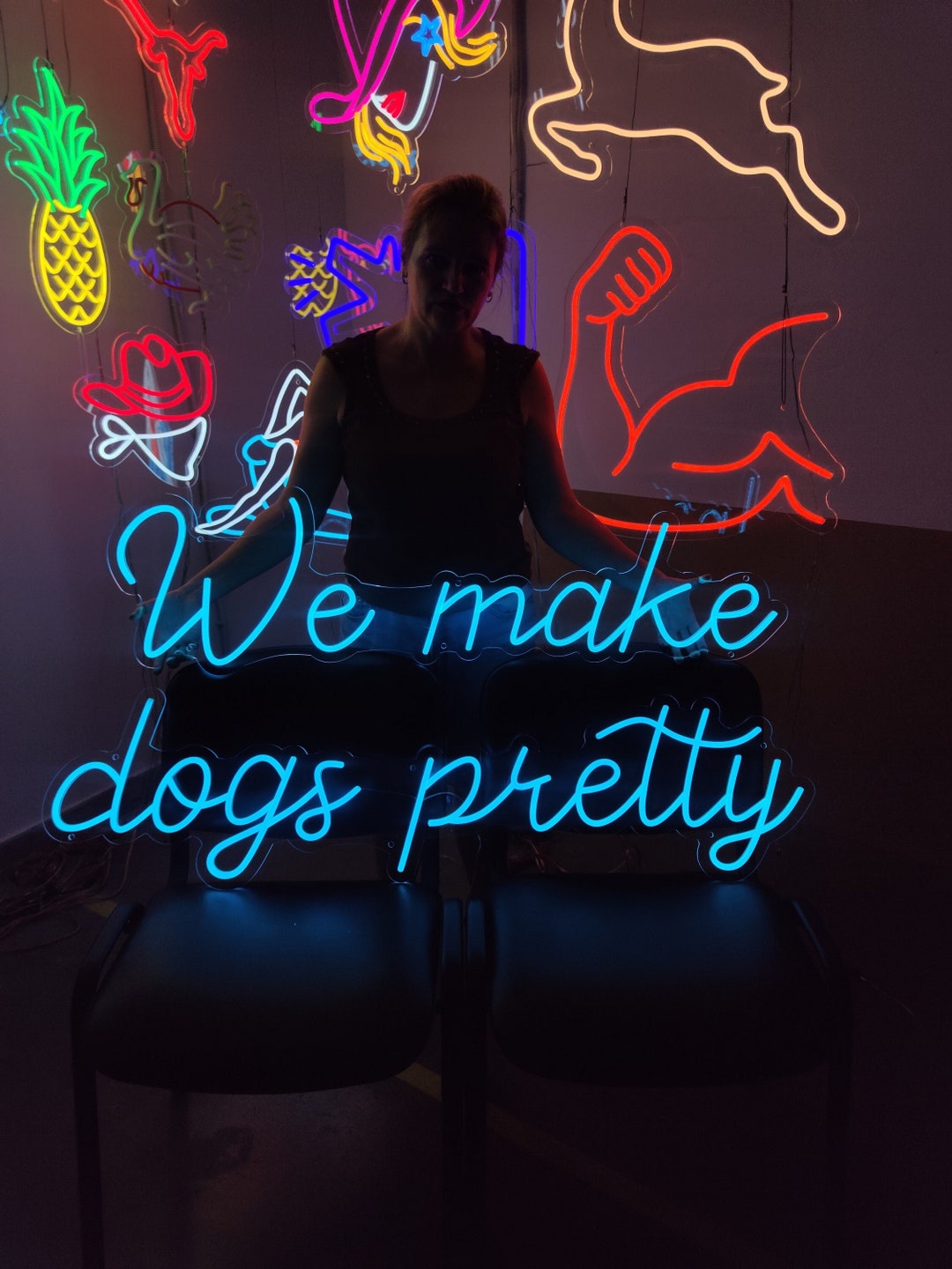 We Make Dogs Pretty Neon Sign: the Perfect Sign for Dog Salon. Grooming ...