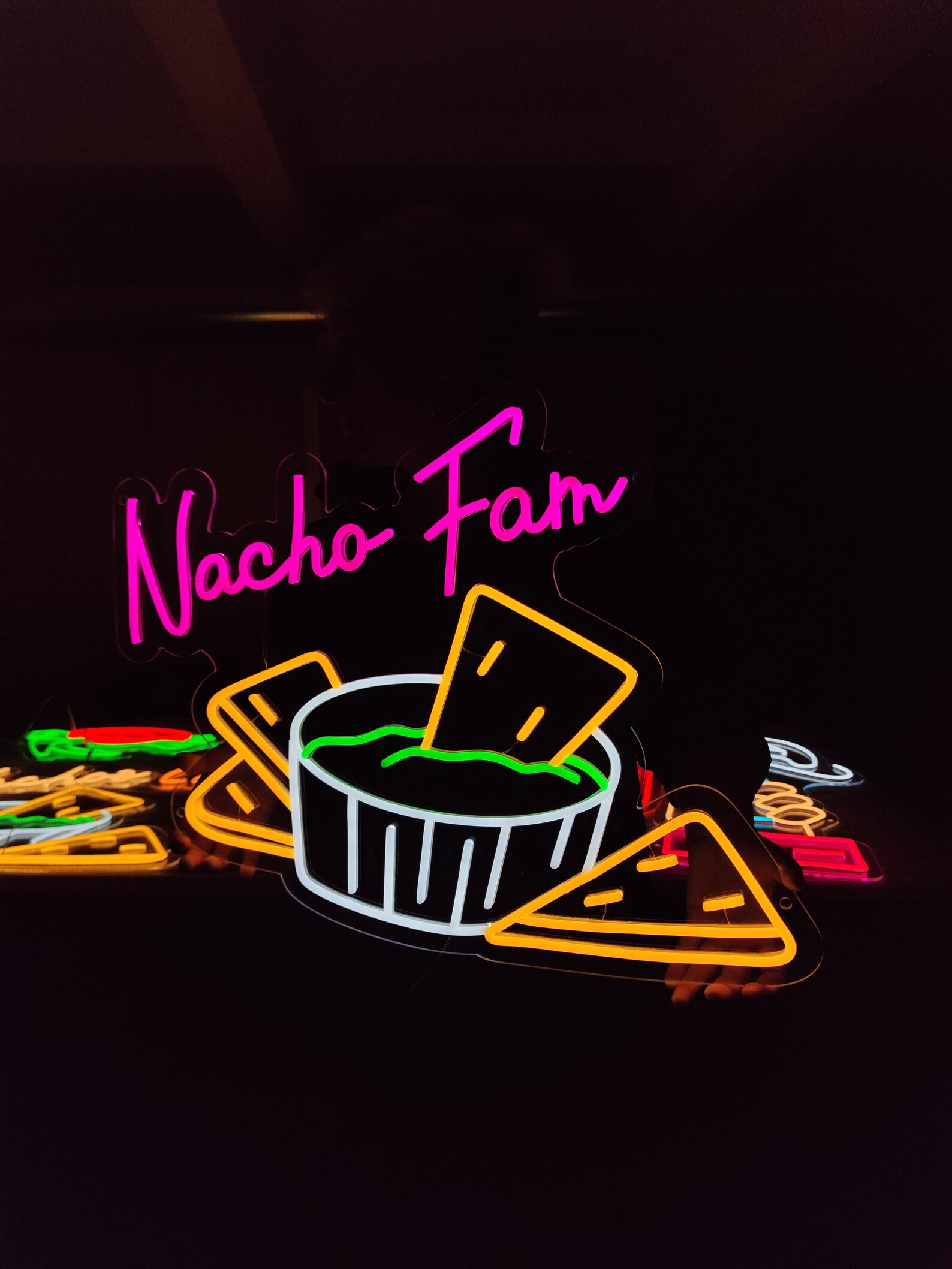 Nachos Neon Sign, Cheese Sauce Neon Light, Mexican Nachos Light Sign ...