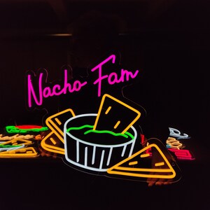Nachos Neon Sign, Cheese Sauce Neon Light, Mexican Nachos Light Sign ...
