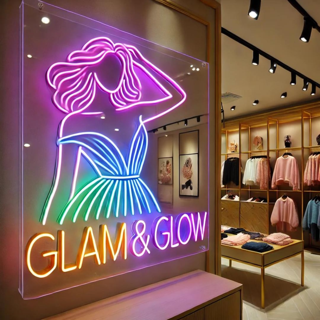 Clothing Store Neon Sign. Fashion Style, Trendy Fits, New Collection ...