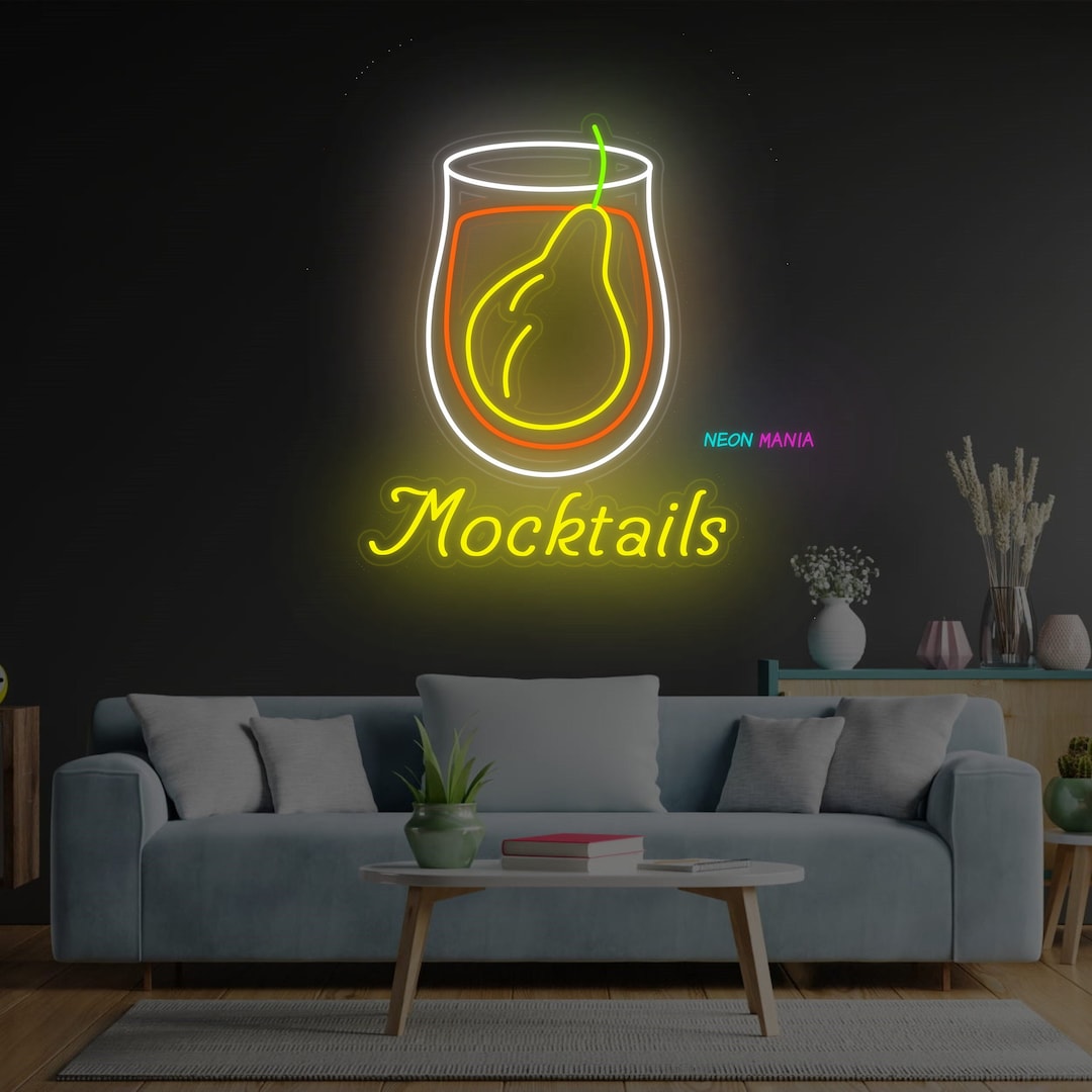 Mocktails Neon Sign: Light up Your Party! Bar Led Decor - Etsy