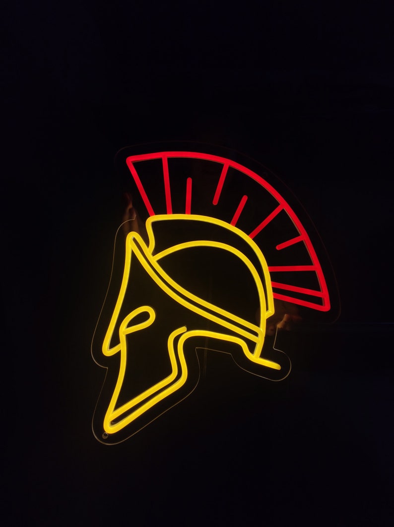 Spartan Warrion Neon Sign Roman Warrion Neon Light Sparta - Etsy
